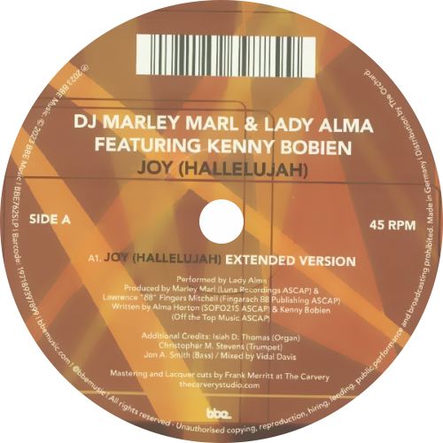 DJ Marley Marl, Lady Alma, Kenny Bobien ‎/ Joy (Hallelujah) – Luv4Wax