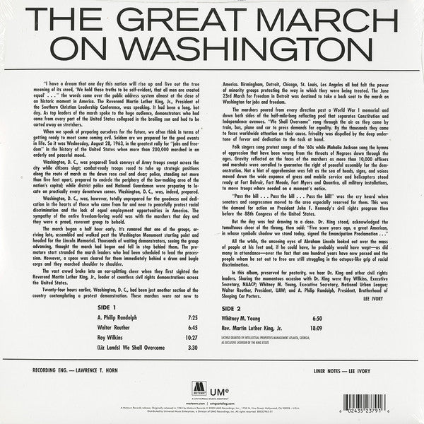 Various / The Great March On Washington (Martin Luther King) – Luv4Wax